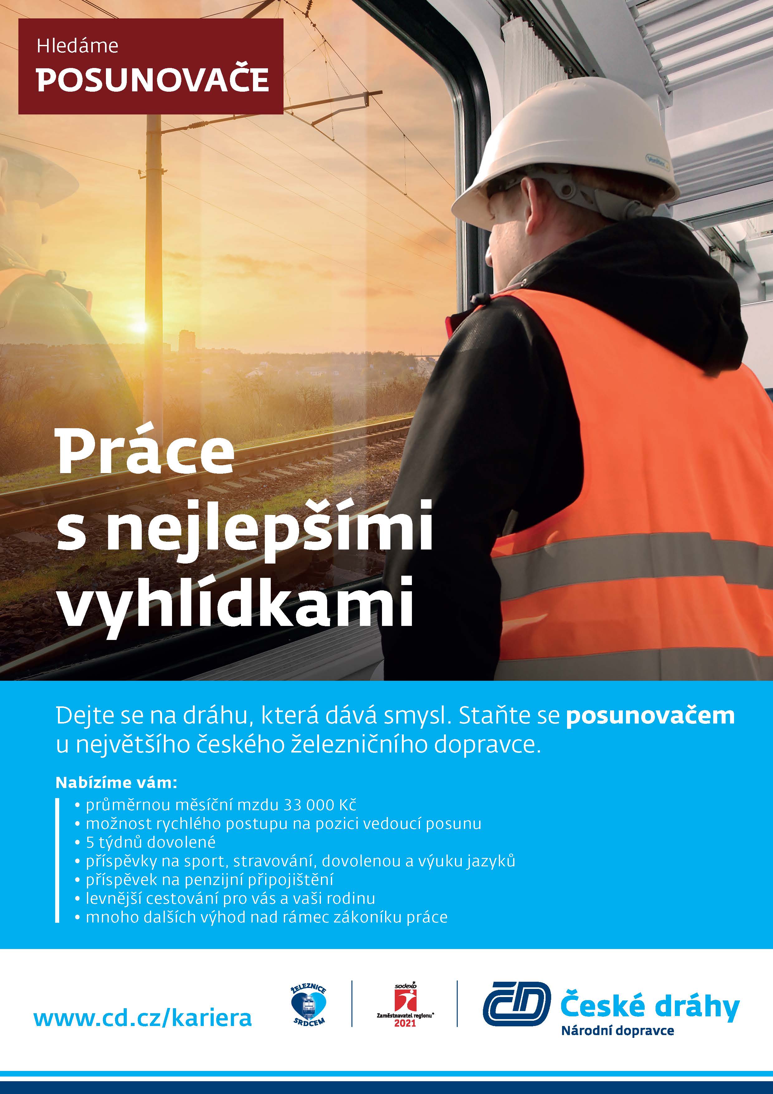 Hledáme kolegy - náborový leták ČD | Střední škola České Velenice